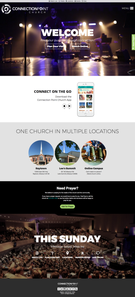 WEB: Connection Point Church - seven places productions